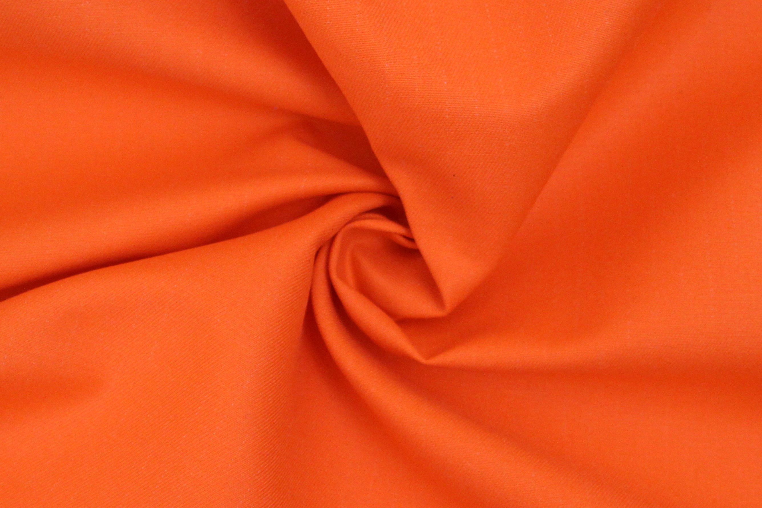 High Vis Orange Poly-Cotton Drill - Backstreet Bargains