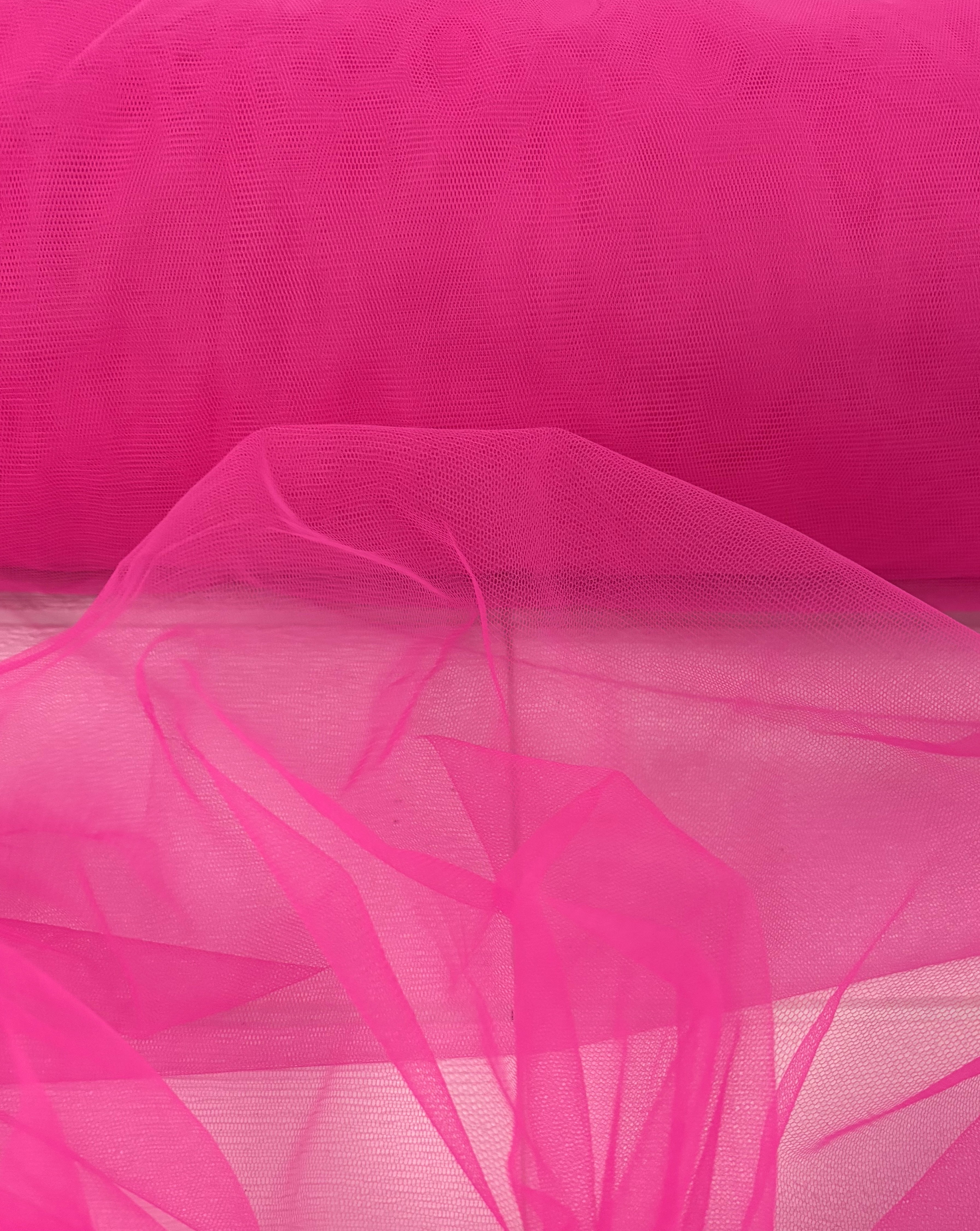 Bright Neon Pink Fairy Floss Tulle - Backstreet Bargains