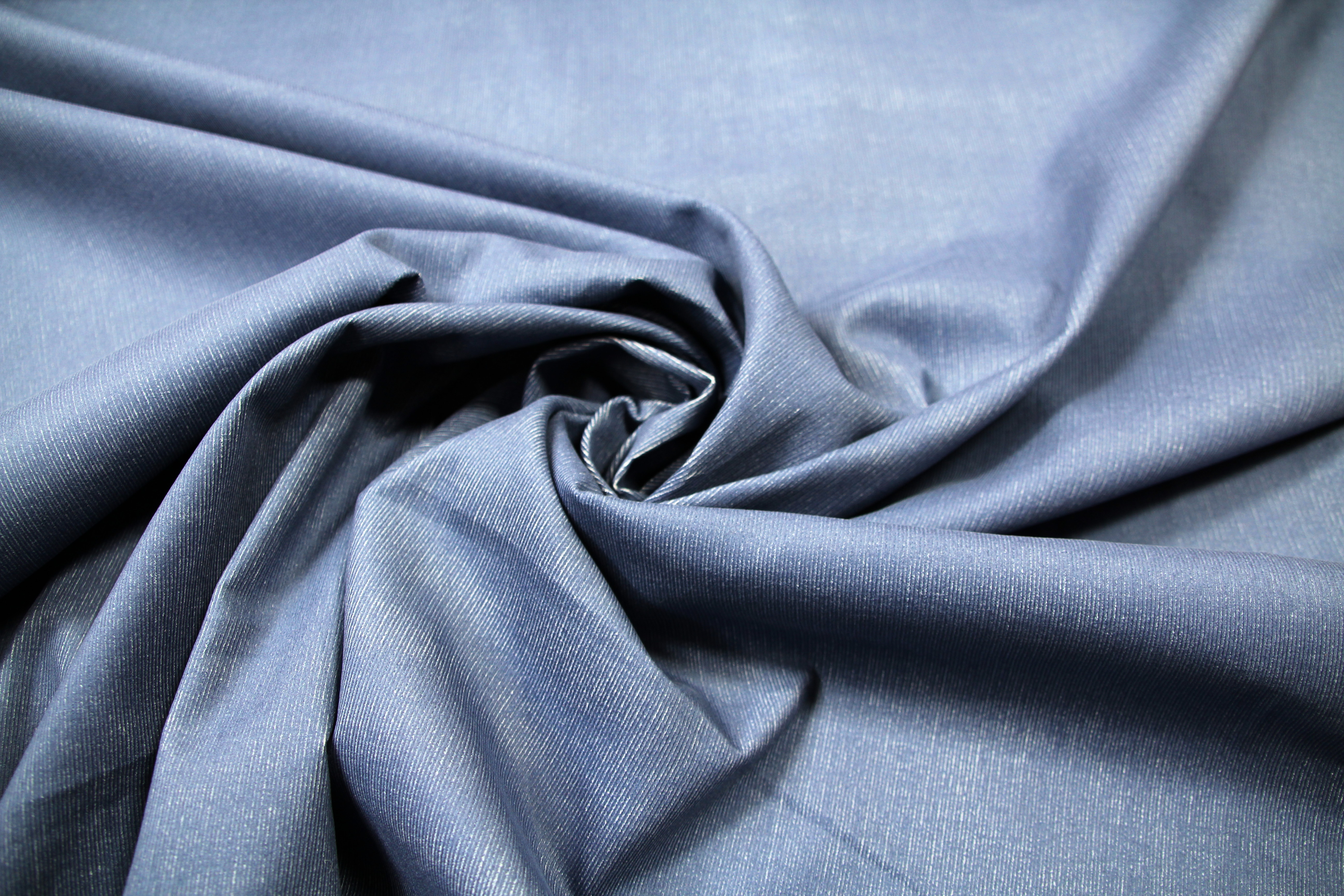 Smokey Blue "Pin-Cord" Look Cotton - Backstreet Bargains