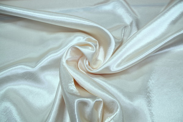Cream Satin Backed Crepe - Backstreet Bargains