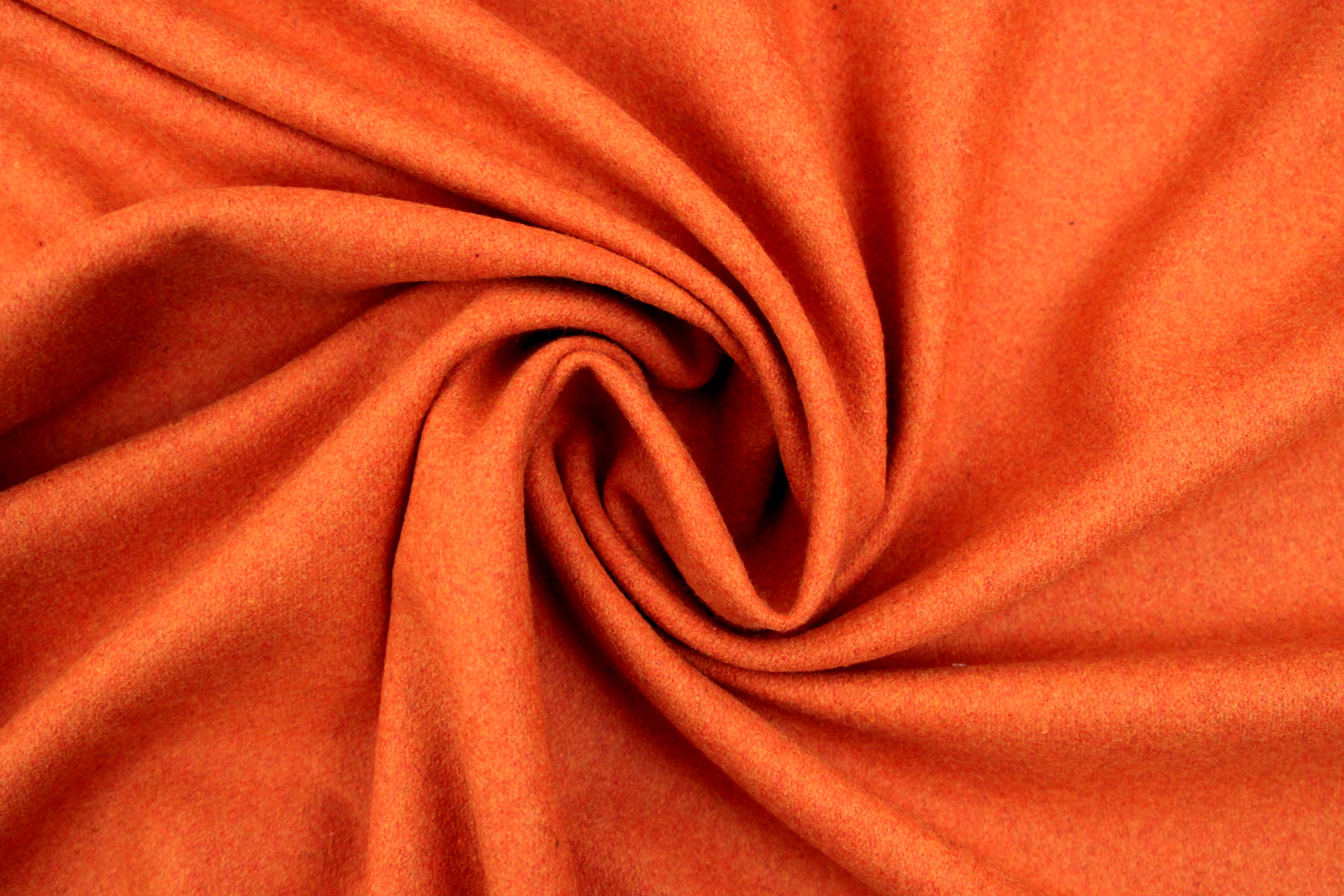 Deep Mandarin Wool Blend - Backstreet Bargains